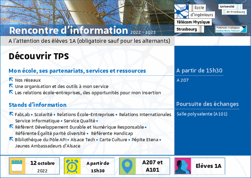 A la rencontre de TPS - Télécom Physique Strasbourg - Université de ...